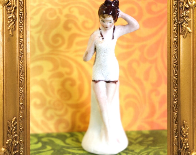 Vintage Bisque Bathing Beauty Figurine - Etsy