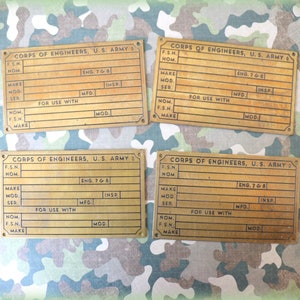 1 Vintage Brass Army Machine Identification Plate - Etsy