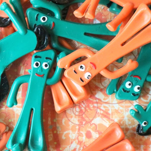 1 Pair Miniature Gumby and Pokey Figures - Etsy
