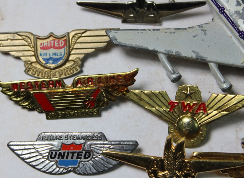 1 Vintage Metal Airline Junior Pilot or Stewardess Pin - Etsy