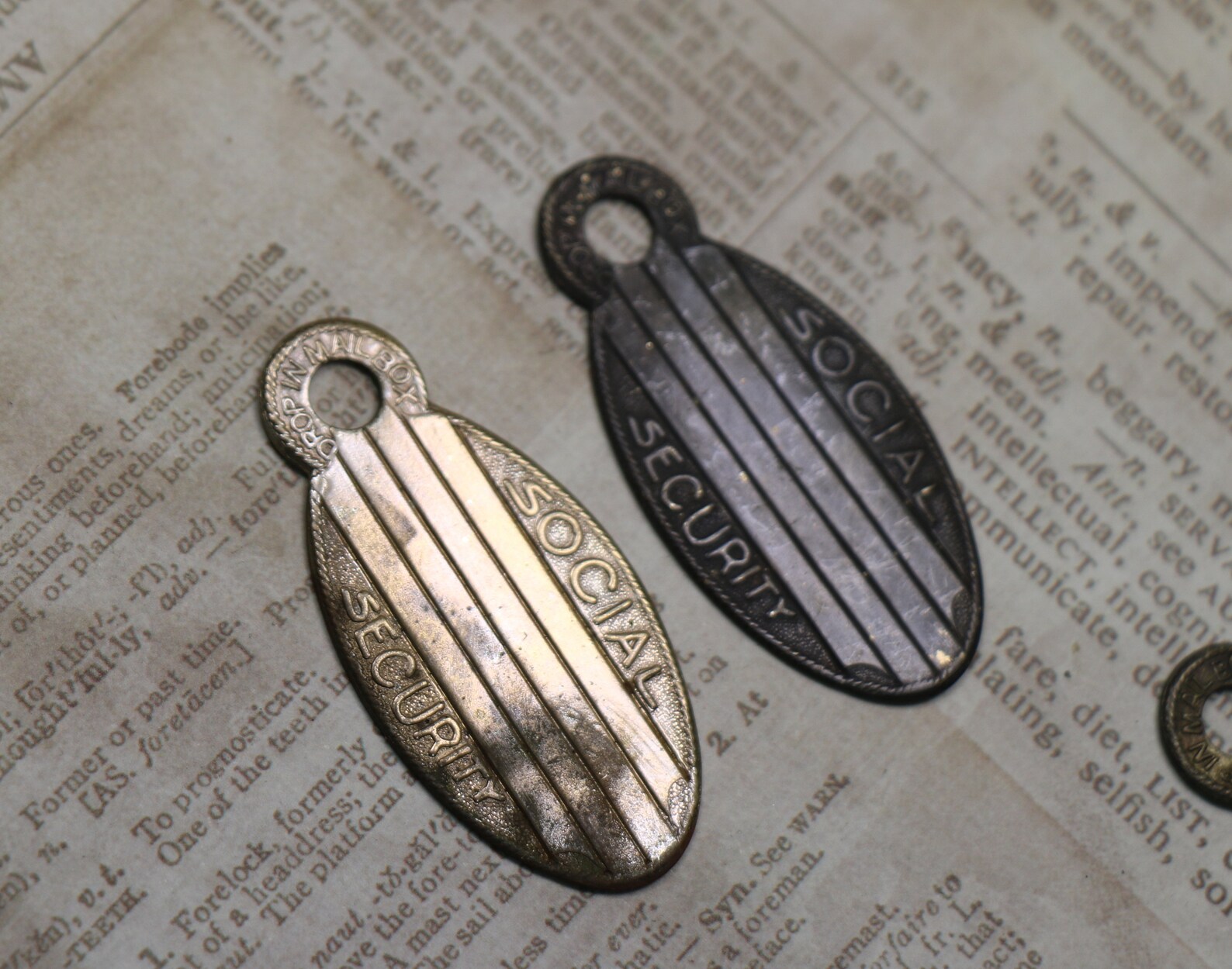 1 Vintage Metal Unused Key Tag - Etsy