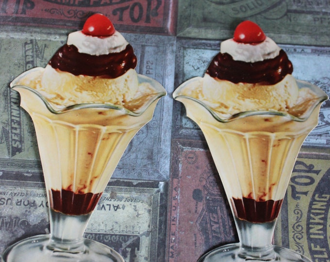 1 Vintage Sundae Picture Cutout - Etsy