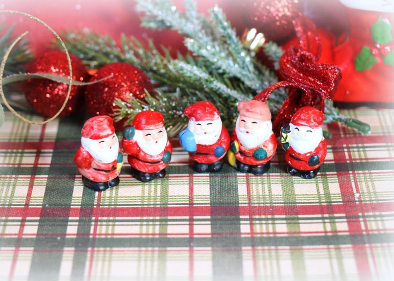 1 Vintage Wee Santa Figurine - Etsy