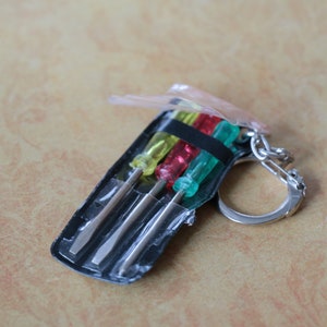 1 Vintage Mini Screwdriver Set Keychain - Etsy