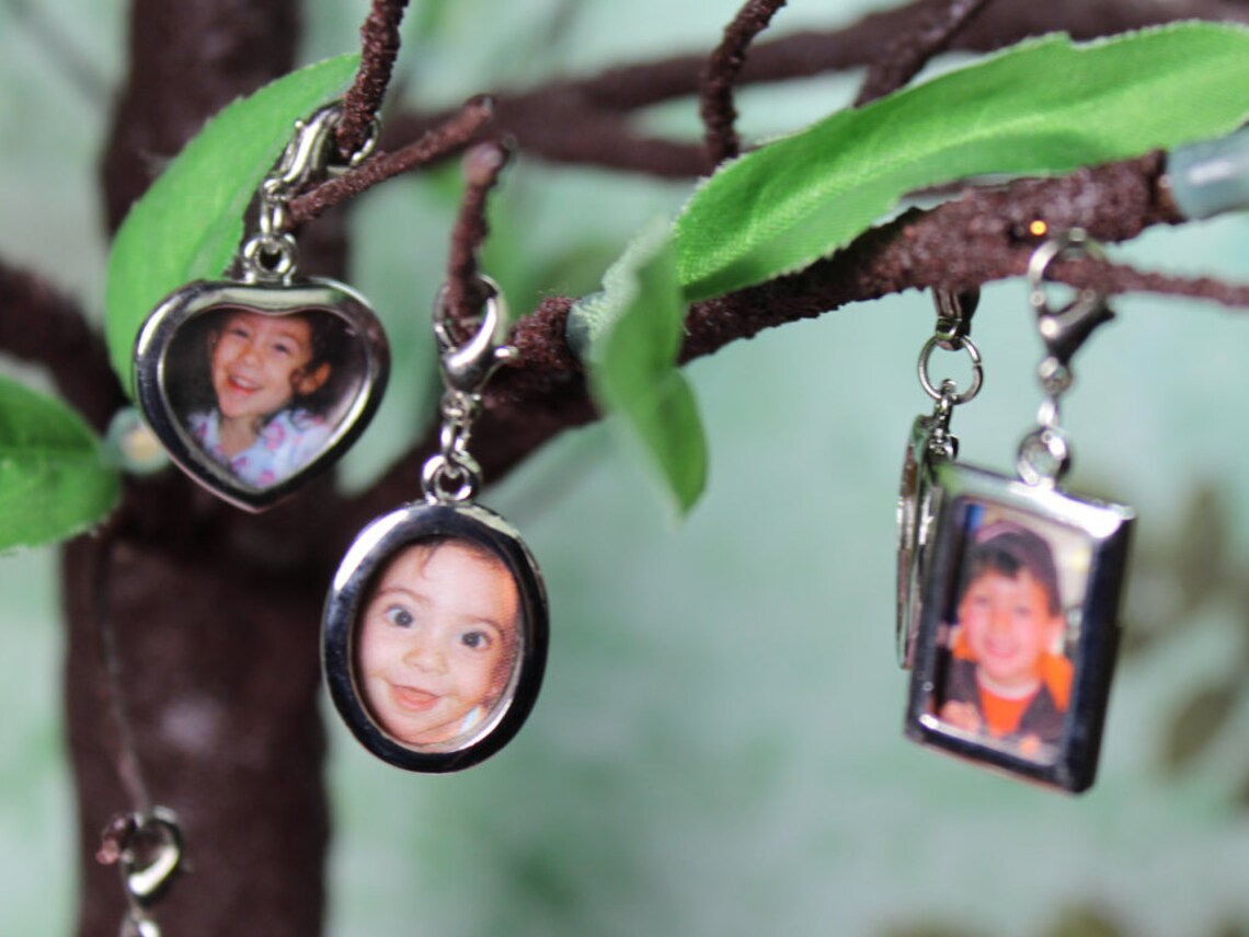 1 Vintage Mini Silver Plated Picture Frame Charm | Etsy