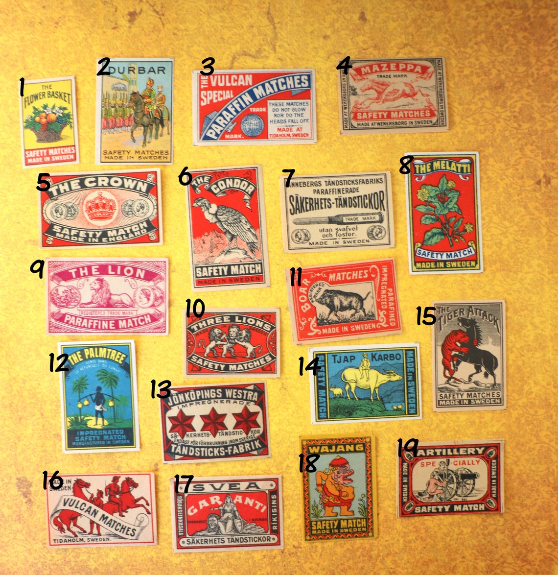 1 Antique Matchbox Label - Etsy