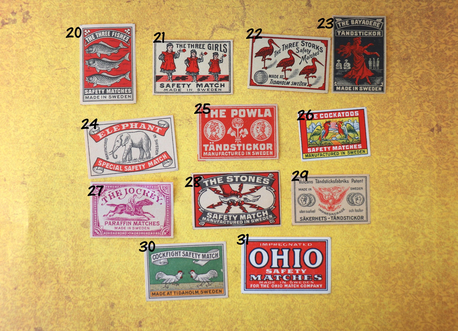 1 Antique Matchbox Label - Etsy