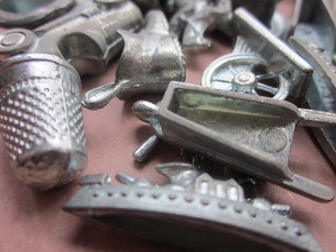 3 Vintage Metal Monopoly Game Pieces - Etsy