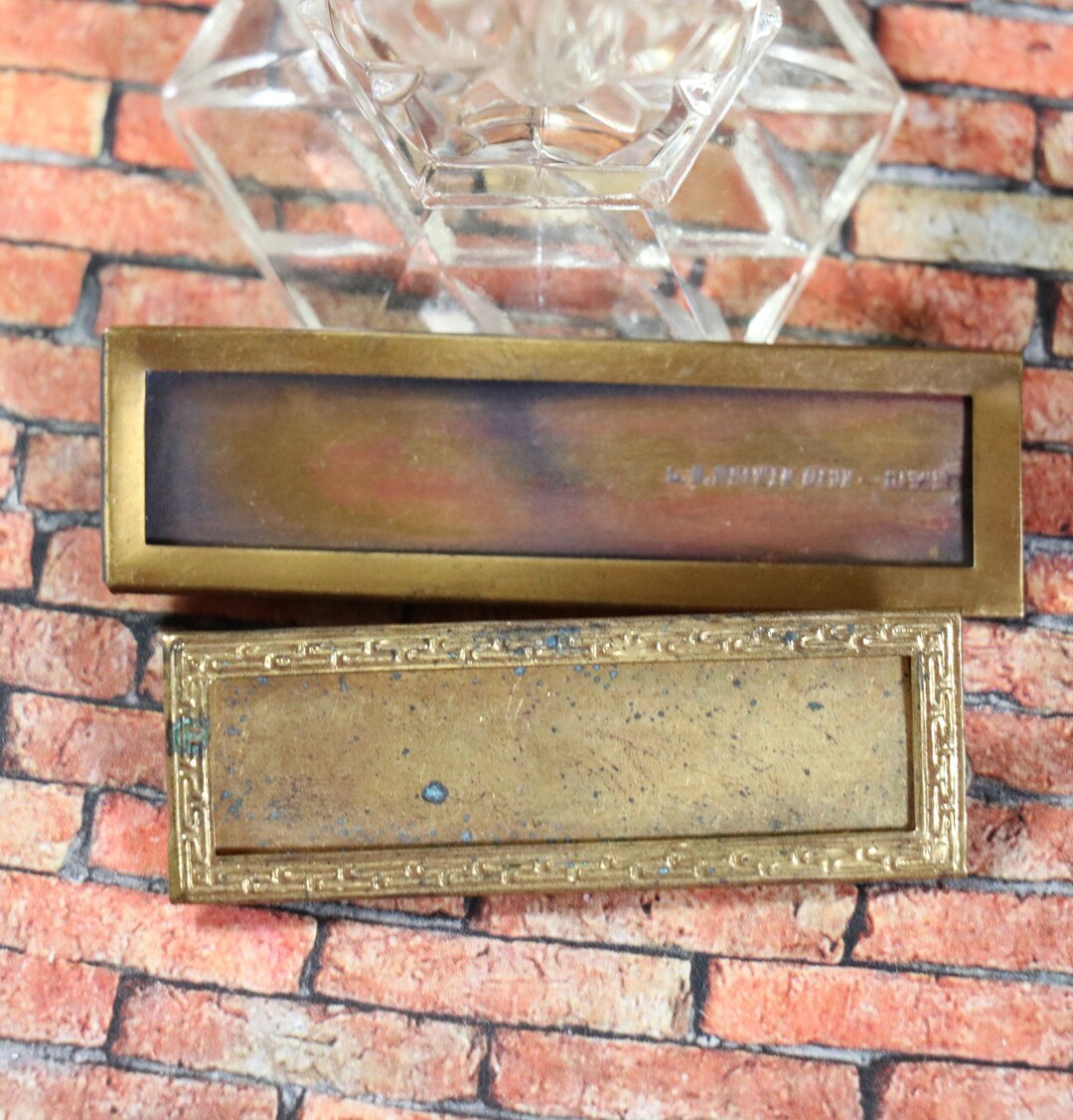 1 Vintage Used Brass Name Tag Pin - Etsy