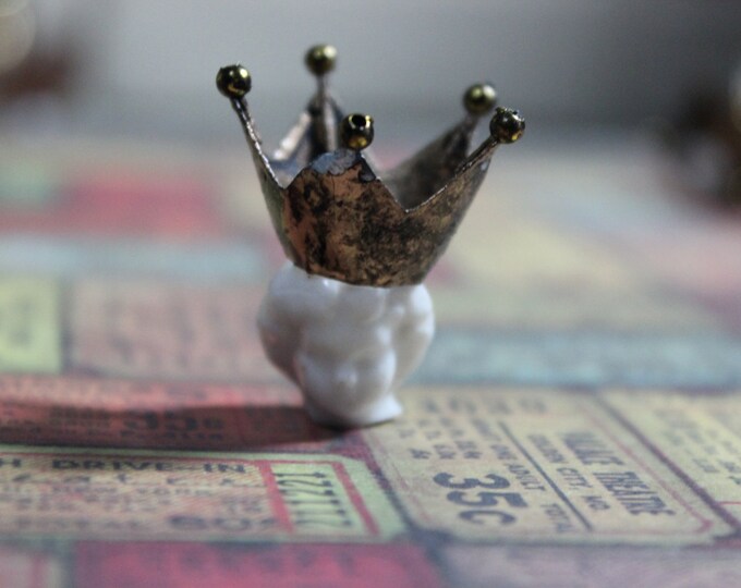 1 Distressed Gold Miniature Metal Crown - Etsy
