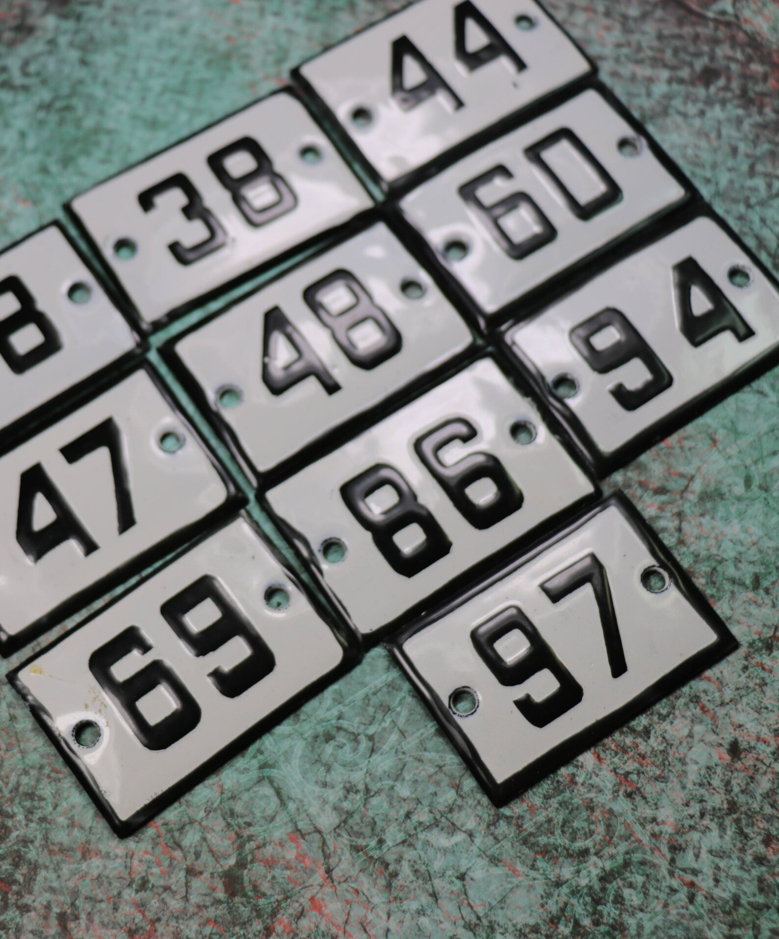 1 Antique Porcelain House Number Plate | Etsy