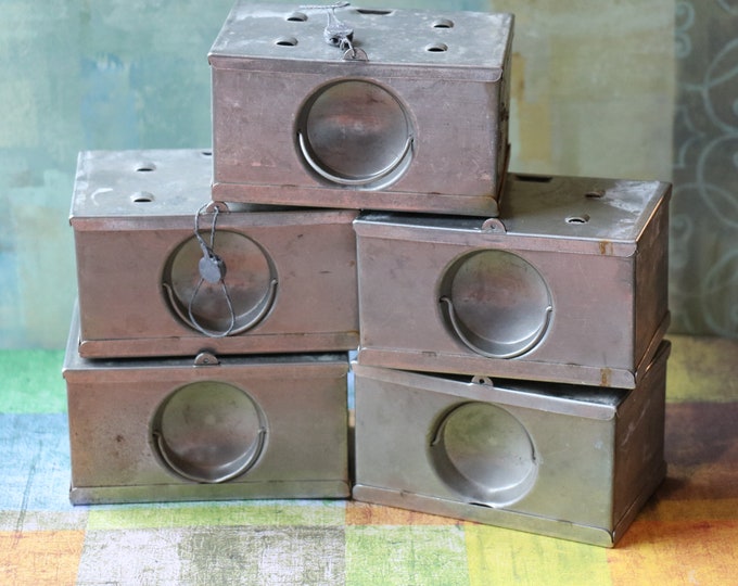 1 Vintage Small Stainless Steel Box - Etsy