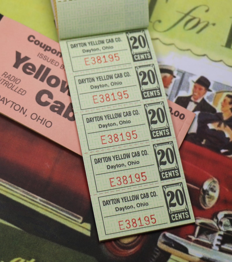 1 Vintage Yellow Cab Ticket Book - Etsy