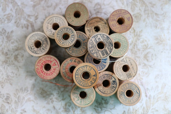 1 Vintage Stamped Spool - Etsy