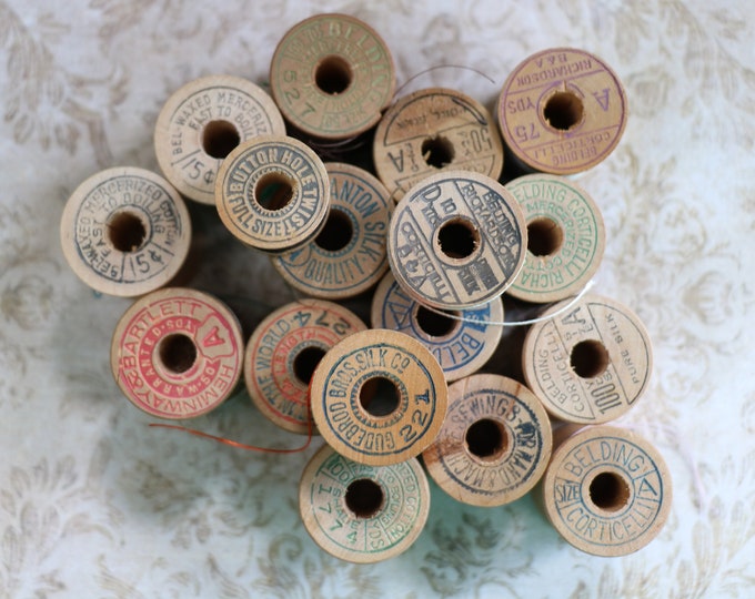 1 Vintage Stamped Spool - Etsy