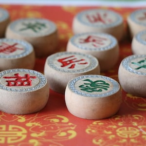 3 Vintage Wooden Chinese Checker Pieces - Etsy
