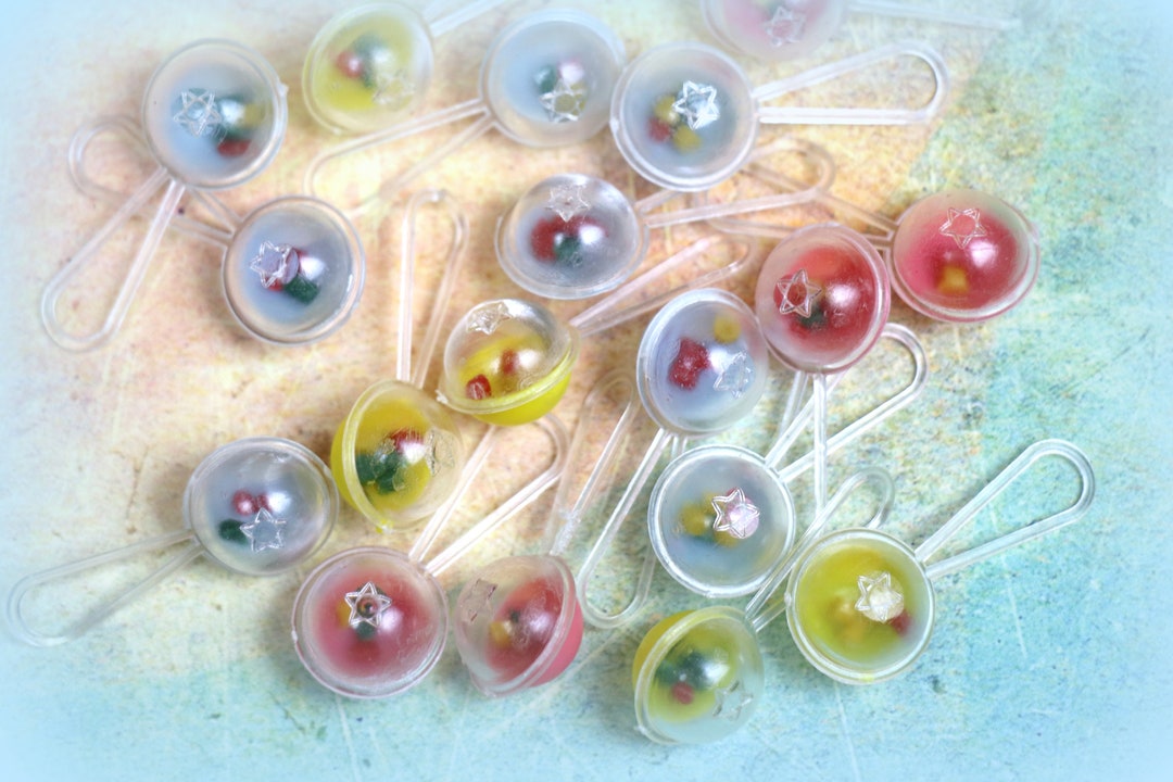 1 Vintage Miniature Plastic Baby Rattle - Etsy