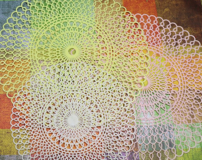 1 Vintage Large Plastic Lace Doily - 6, 8 or 10 Inches and Several ...