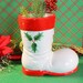 1 Vintage Ceramic Santa Boot Vase - Etsy