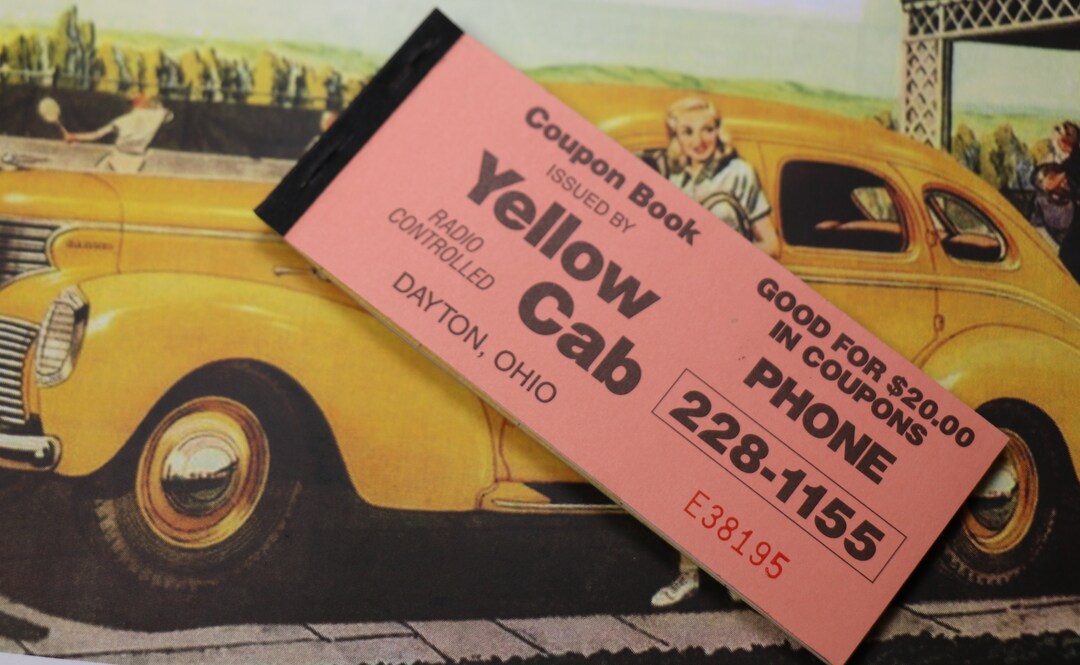 1 Vintage Yellow Cab Ticket Book - Etsy