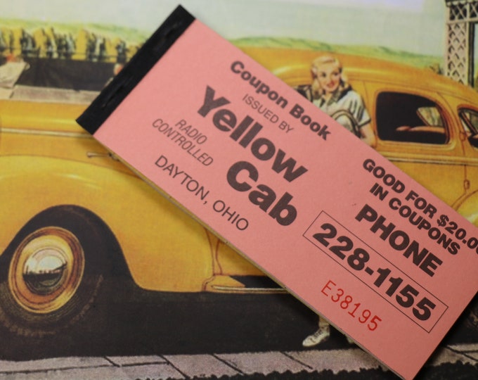 1 Vintage Yellow Cab Ticket Book - Etsy