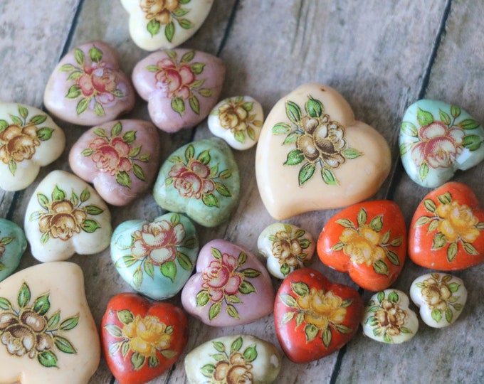 2 Small or 1 Medium/large Glass Heart Bead - Etsy