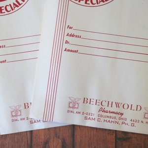 2 Vintage Pharmacy Prescription Envelopes - Etsy