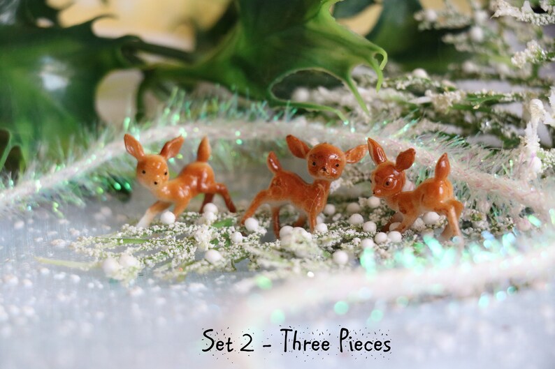 1 Set of Vintage Miniature Plastic Deer Choose From 5 - Etsy