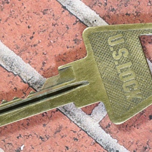 Vintage Brass U.S. Lock Key - Etsy