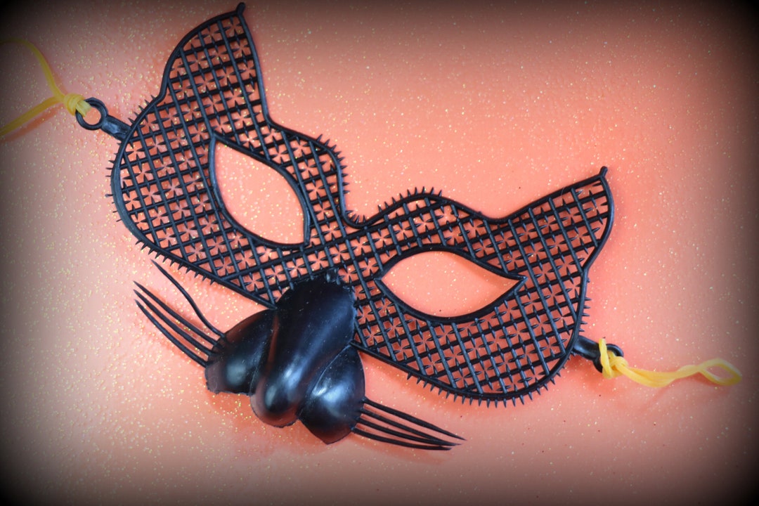 1 Vintage Halloween Cat Mask Made in Hong Kong - Etsy