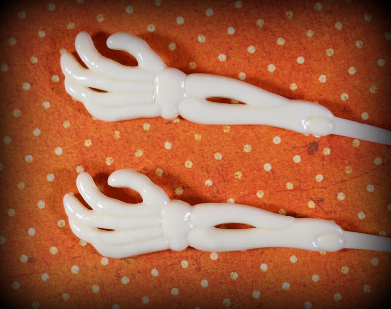 2 Vintage Plastic Skeleton Arm Halloween Pick - Etsy