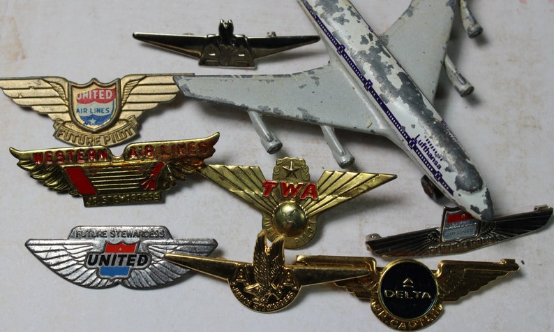 1 Vintage Metal Airline Junior Pilot or Stewardess Pin - Etsy