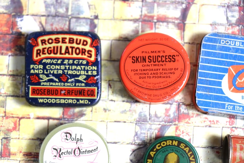 1 Vintage/antique Medicine Tin - Etsy