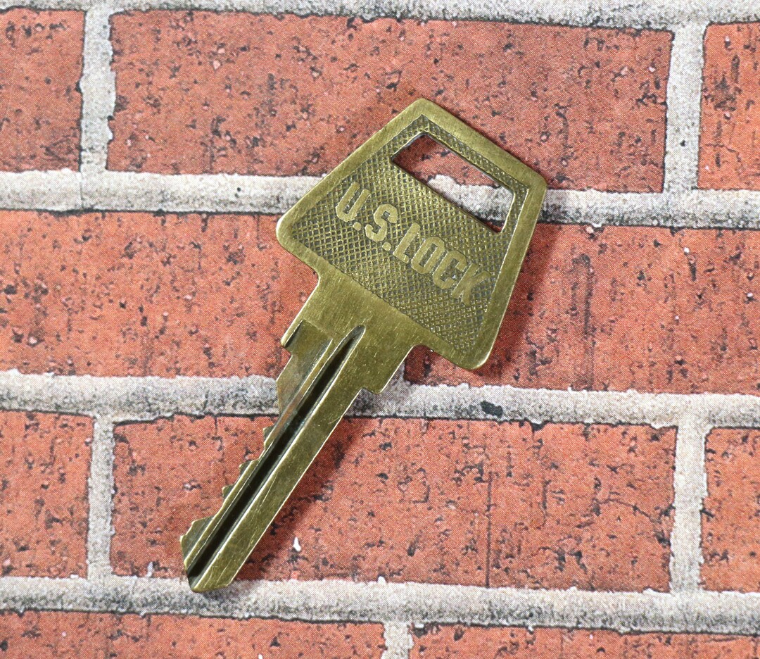Vintage Brass U.S. Lock Key - Etsy