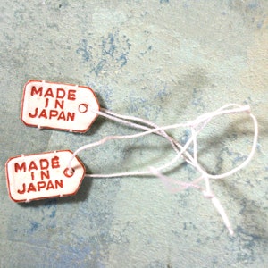 2 Vintage 'made in Japan' Paper Jewelry Tags - Etsy