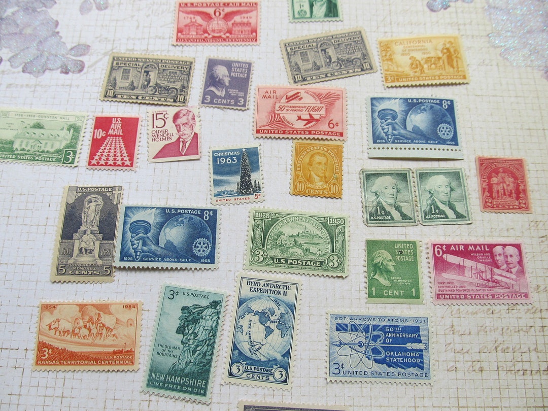 5 Vintage Unused US Postage Stamps - Etsy