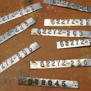 1 Vintage Aluminum Embossed Cargo Tag Number - Etsy