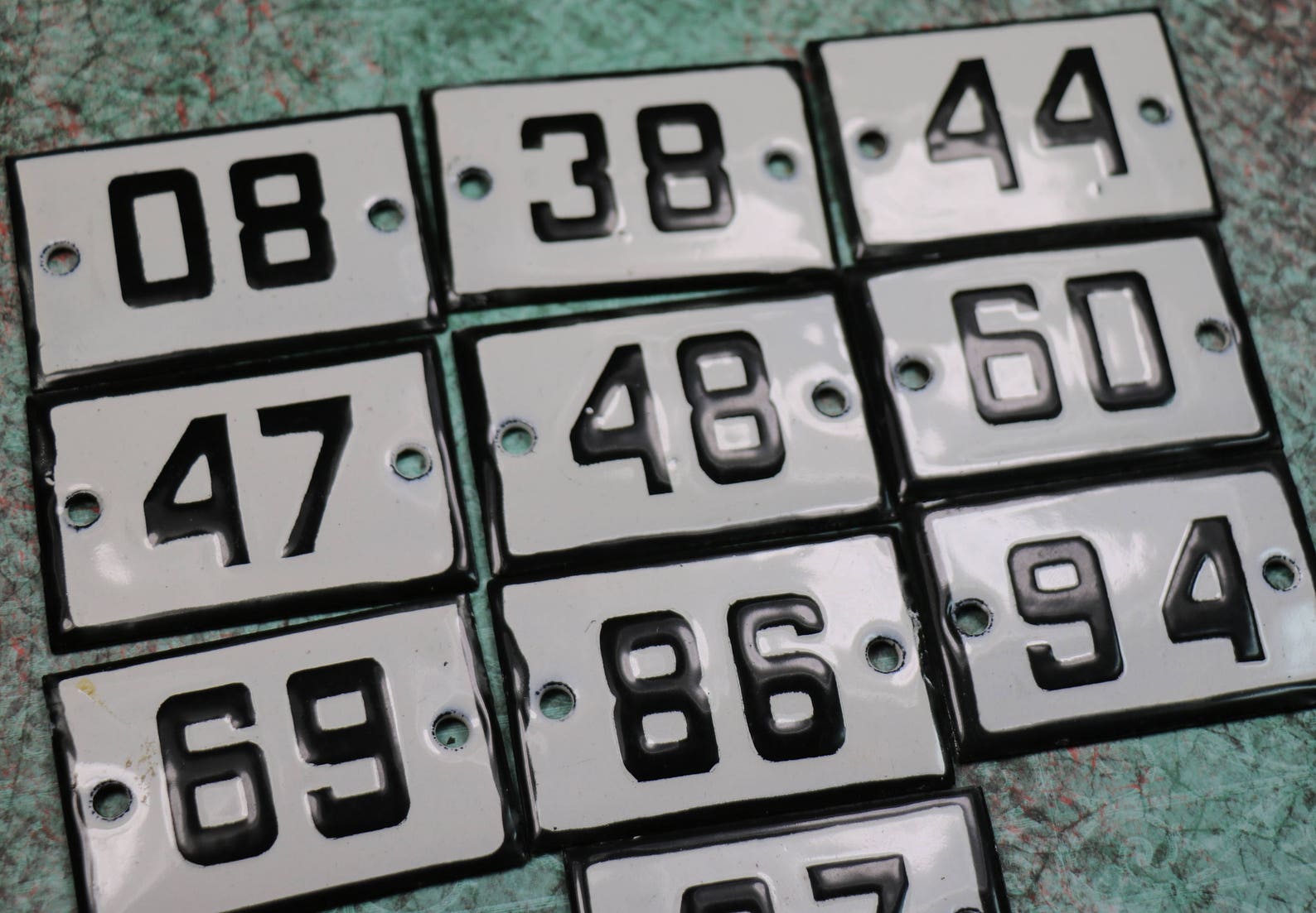 1 Antique Porcelain House Number Plate | Etsy