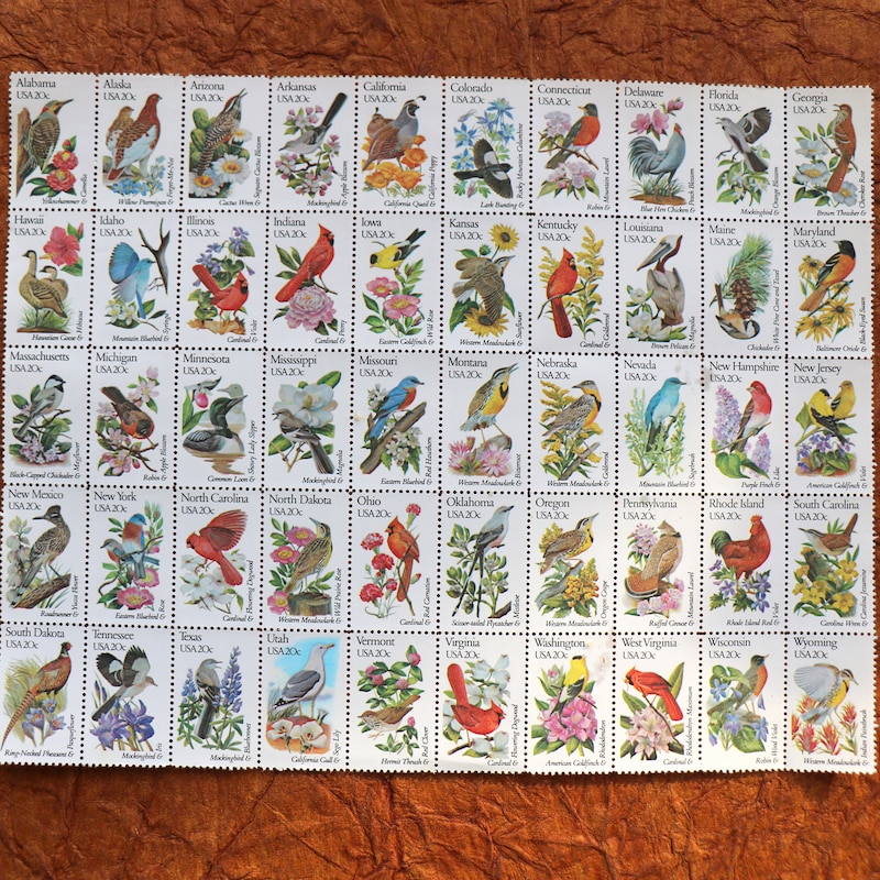 Vintage Bird Stamps - Etsy