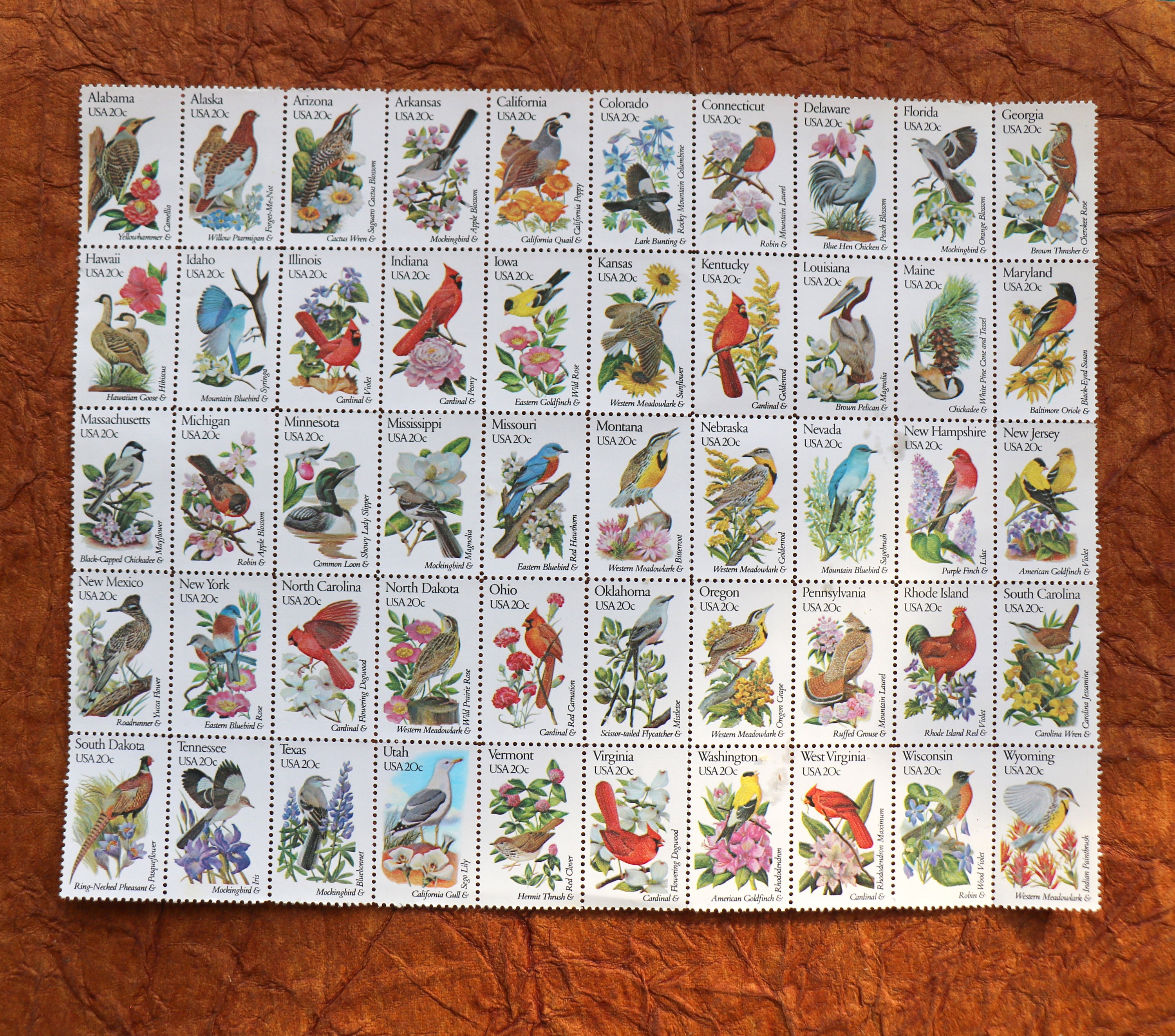1 Vintage 20 Cent State Bird Postage Stamp - Etsy
