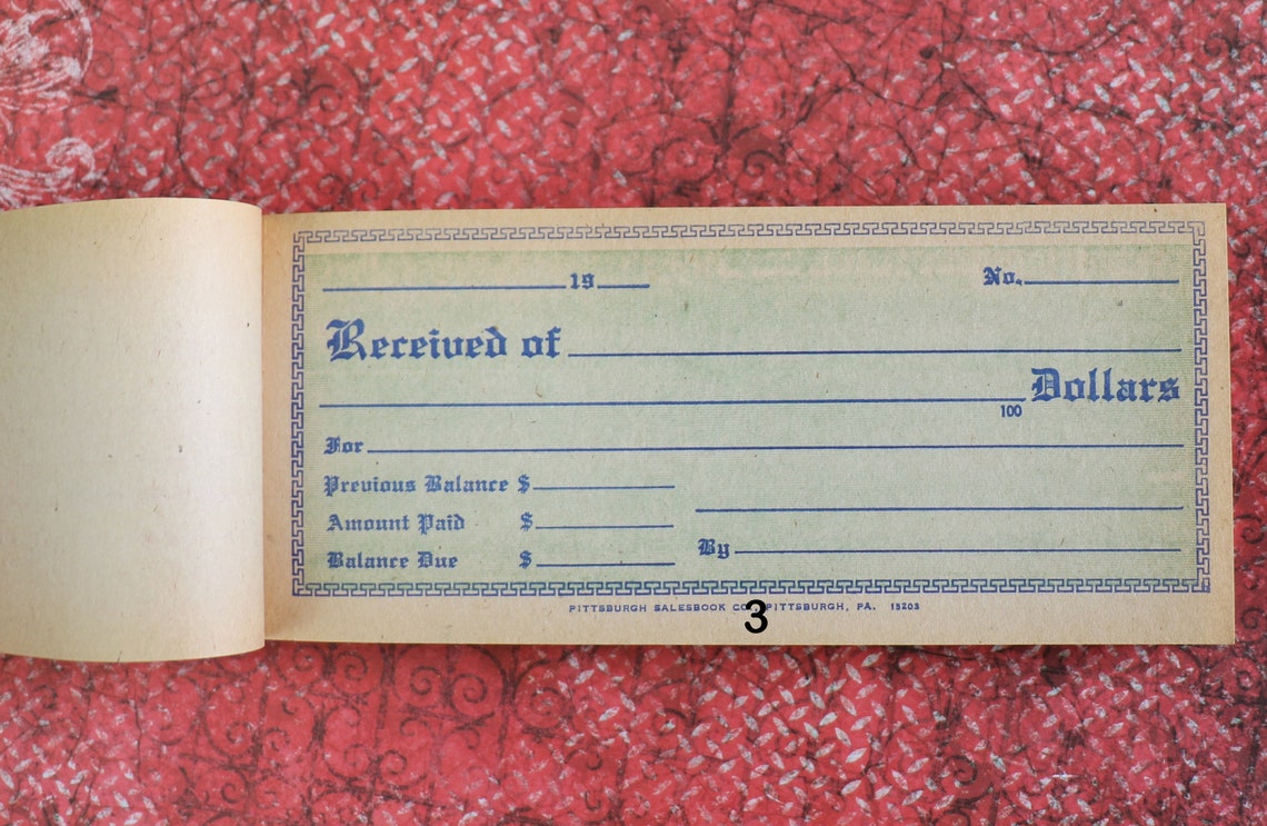 1 Antique/vintage Book of Receipts, Promise to Pay and the Such - 7 ...