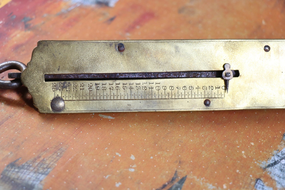 Vintage Salter's Improved Brass Spring Balance - Etsy