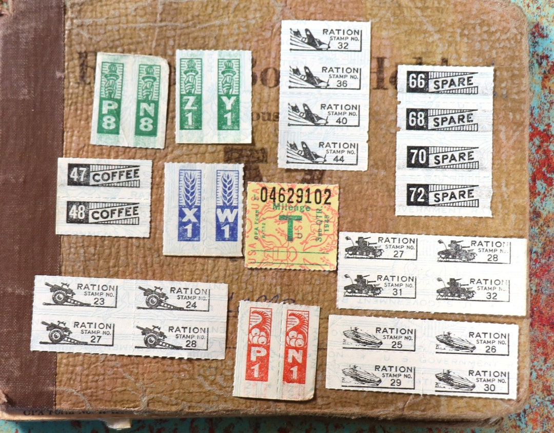 31 Vintage WWII Ration Stamp Ephemera Pack - Etsy