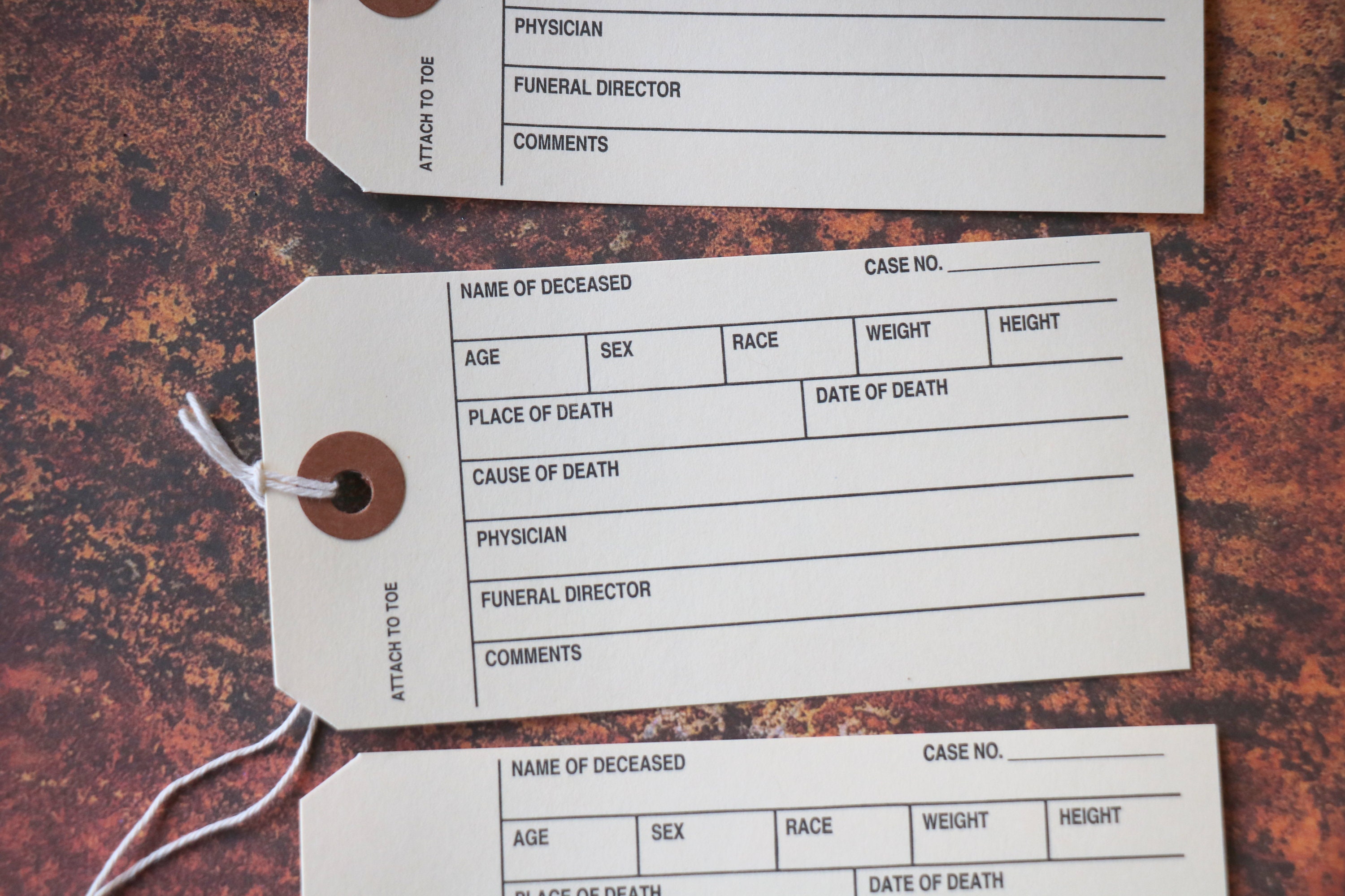 1 Vintage Authentic Toe Tag for Morgue or Halloween | Etsy