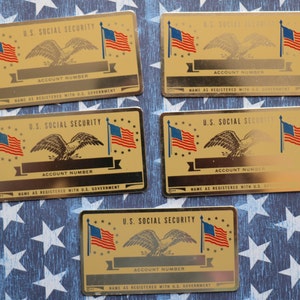 1 Vintage 1950's Brass Unused Social Security Card - Etsy