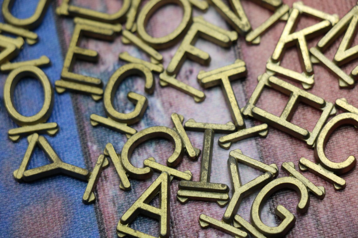 3 Vintage Brass Letters - Etsy