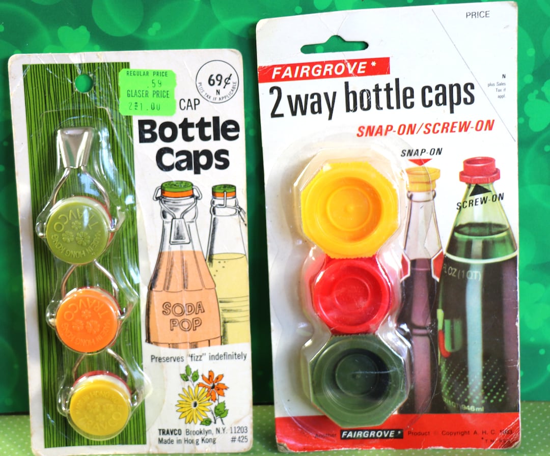 1 Set of Vintage Bottle Caps - Etsy