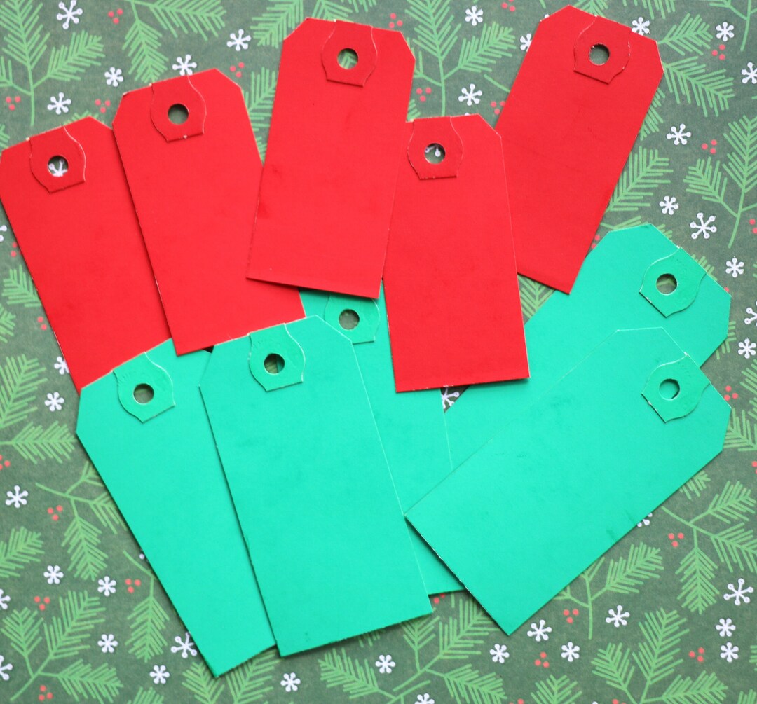 Selection of Vintage Blank Dennison - Red or Green Tags - Etsy