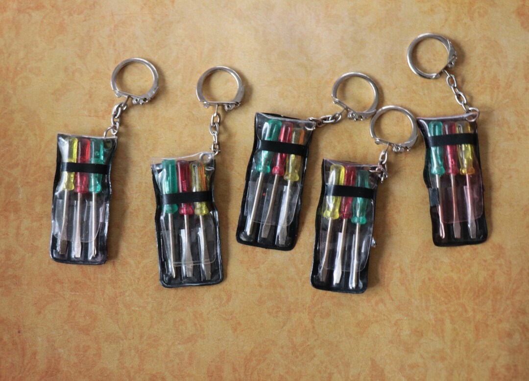 1 Vintage Mini Screwdriver Set Keychain - Etsy