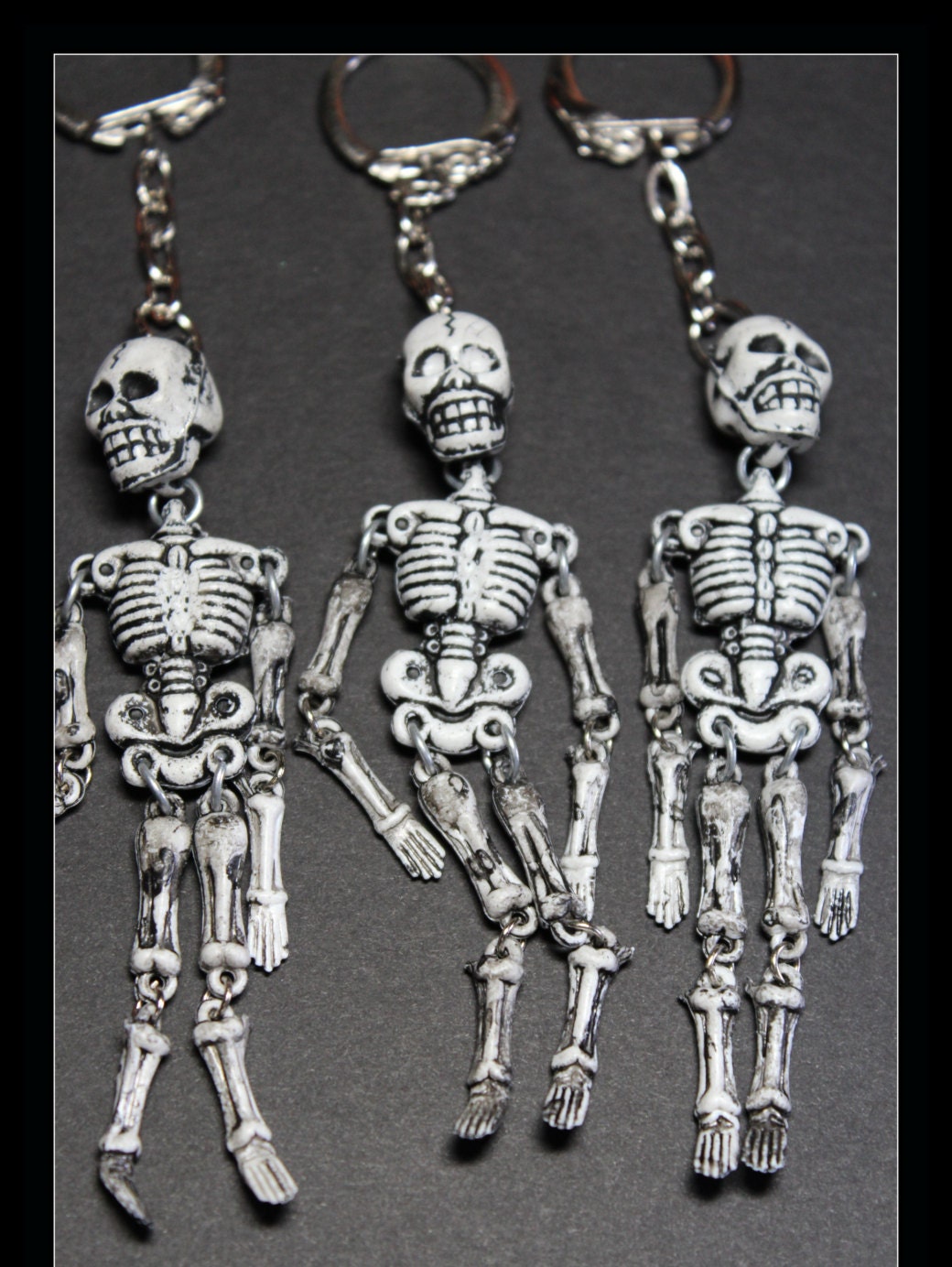 1 Creepy Jointed Skeleton Keychain | Etsy